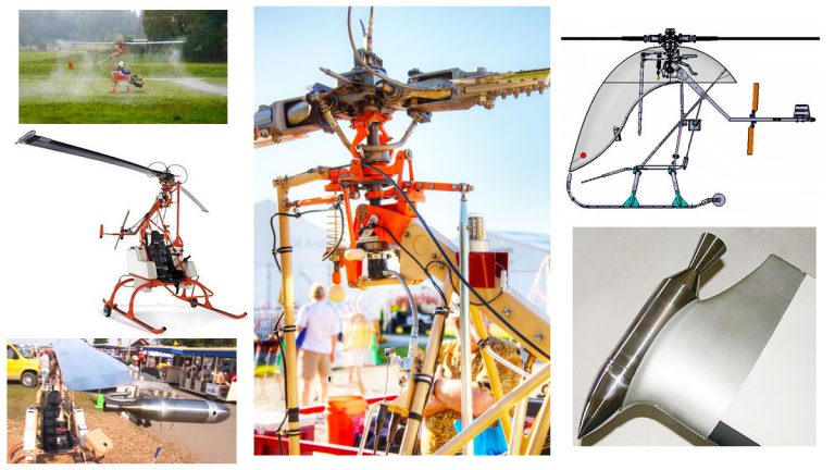 Dragonfly single-seat rocket-powered tip-jet helicopter - Redback ...